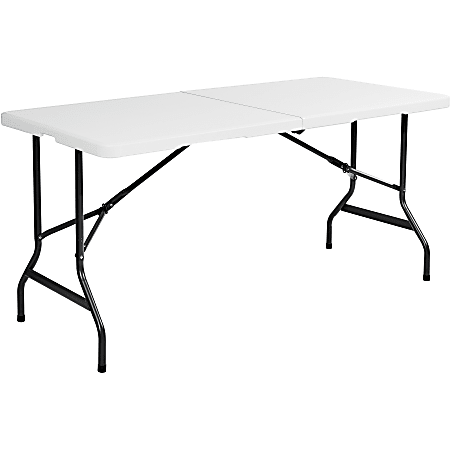 Iceberg Half Folding Table 60 W x 30 D Platinum - Office Depot