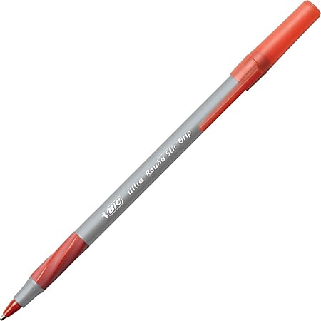 BIC Round Stic Grip Xtra Comfort Ballpoint Pens Medium Point 1.2 mm ...