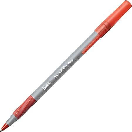 BIC Round Stic Grip Xtra Comfort Ballpoint Pens Medium Point 1.2 mm ...