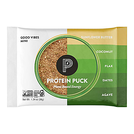 Protein Puck Good Vibes Sunflower Butter 24 1.34 oz - Office Depot