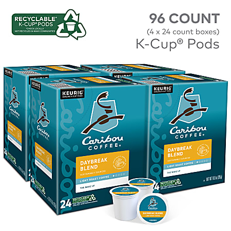 Caribou Coffee Daybreak Blend Keurig Single Serve K Cup Pods Light ...