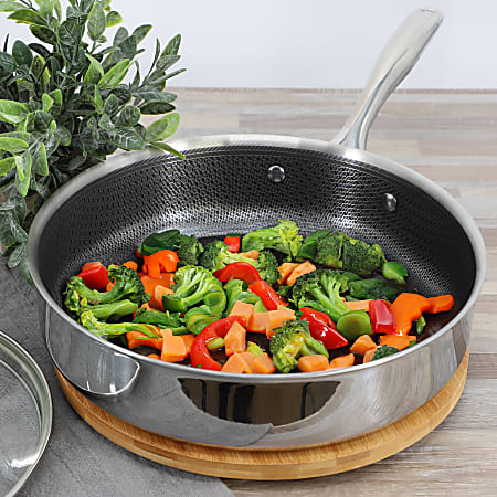 Oster Modessa Stainless Steel Nonstick Triply Saut Pan With Honeycomb ...