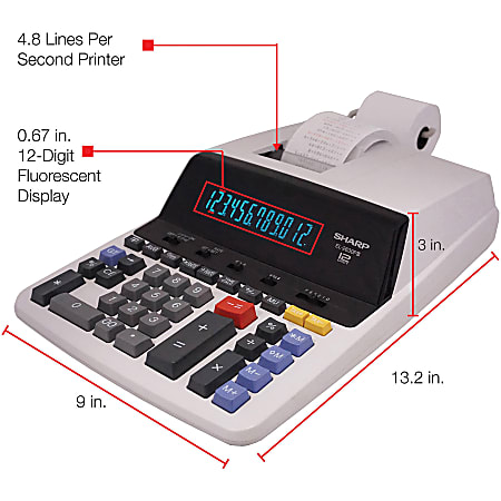 Sharp EL 2630PIII Printing Calculator - Office Depot