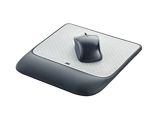 3M Precise Mouse Pad With Gel Wrist Rest GrayBlack - Office Depot