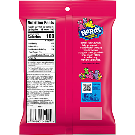 Nerds Gummy Clusters Peg Bag 5 Oz - Office Depot