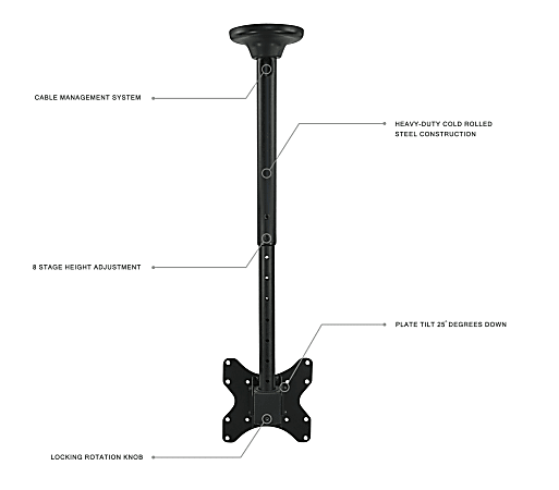 Mount It MI 506 Articulating TV Ceiling Mount For Screens 23 70 25 H x ...