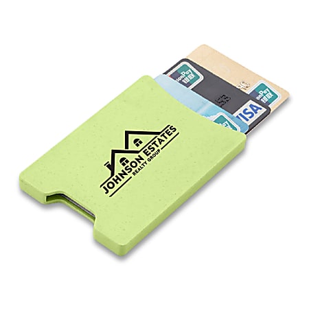Custom Wheat Straw RFID Multi Card Case 2 12 x 3 58 - Office Depot