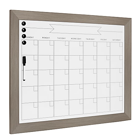 DesignOvations Beatrice Magnetic Framed Dry Erase Monthly Calendar ...