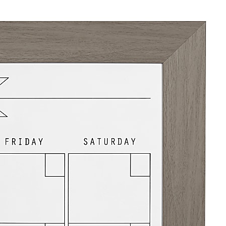 DesignOvations Beatrice Magnetic Framed Dry Erase Monthly Calendar ...