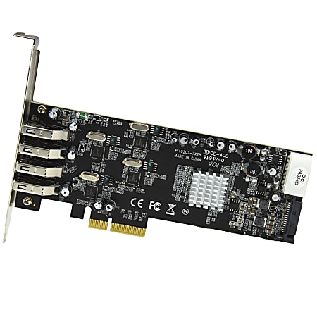 StarTech.com 4 Port PCI Express PCIe SuperSpeed USB 3.0 Card Adapter w 4 Dedicated 5Gbps ...