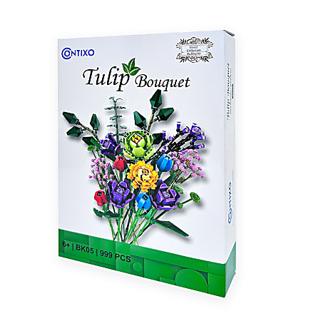 Contixo BK05 Tulip Bouquet Floral Collection Building Block Set Grade 3 ...