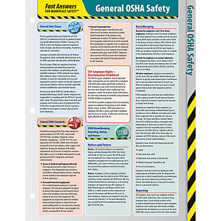 ComplyRight General OSHA Card - Office Depot