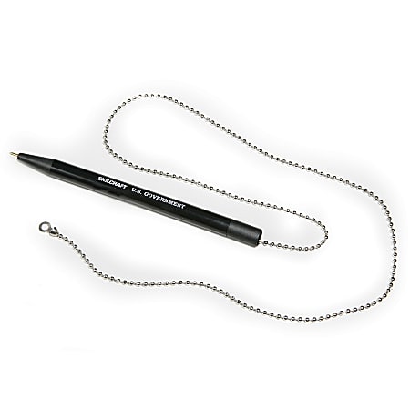 SKILCRAFT Security Pens Medium Point Black Barrel Black Ink Pack Of 12 ...