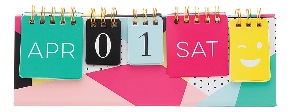 See Jane Work® Perpetual Desk Calendar, Multicolor, January To December