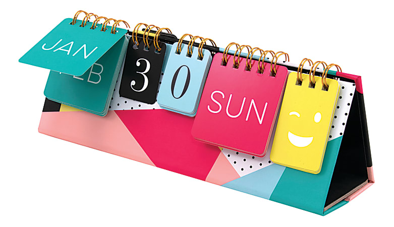 See Jane Work® Perpetual Desk Calendar, Multicolor, January To December