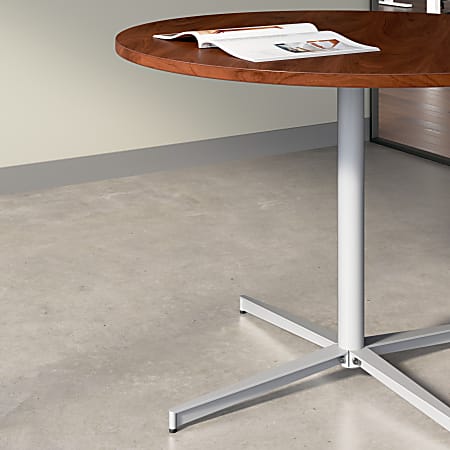 Bush Business Furniture 42 inch Round Conference Table with Metal Base ...