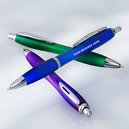 Custom Promotional Color Grip Satin Pen - Office Depot