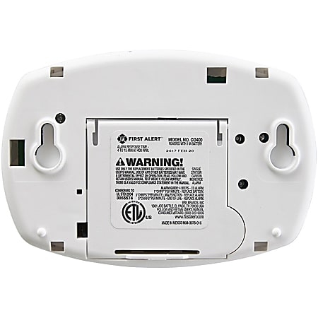 First Alert Battery Operated Carbon Monoxide Alarm CO400 1039718 85 dB ...