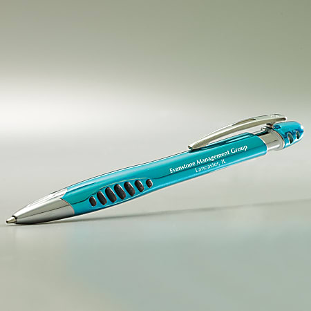 Custom Promotional Silver Accent Clip Pen - Office Depot