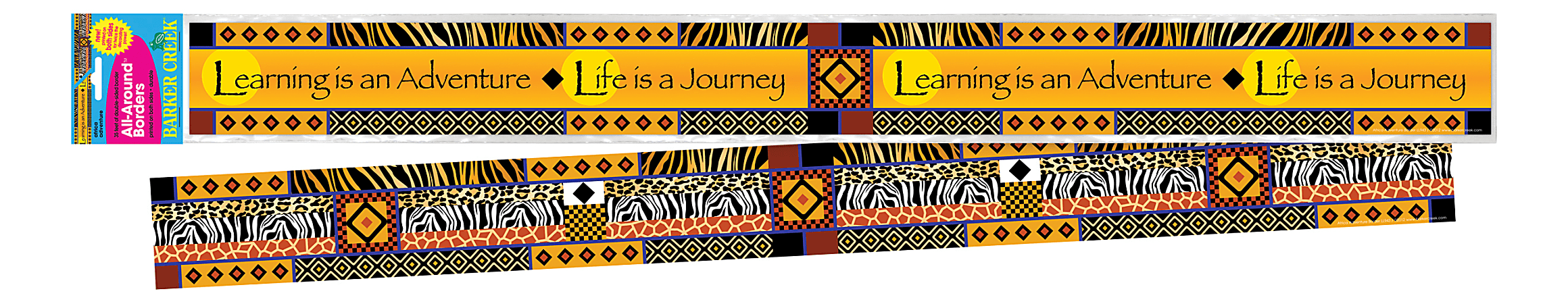 Barker Creek Double Sided Border Strips 3 x 35 Africa Set Of 24 ...