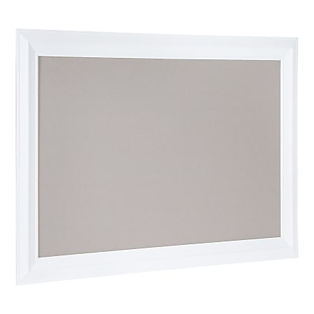 Kate and Laurel Whitley Non-Magnetic Framed Linen Fabric Pinboard, 29-1 ...