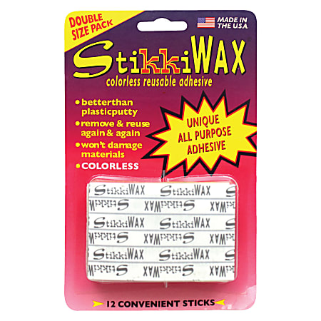 Stikkiworks Co. StikkiWAX® Adhesive, 6.69 Oz, 12 Sticks Per Pack, Set ...