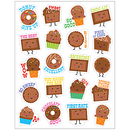 Eureka Scented Stickers Chocolate 80 Stickers Per Pack Set Of 6 Packs ...