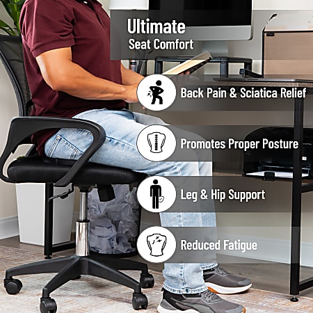 Mind Reader Donut Pillow Seat Cushion With Air Cloud Technology 2 34 H ...