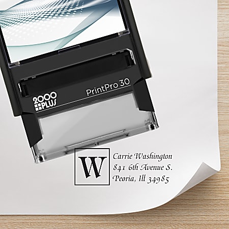 Custom 2000Plus PrintPro 30PM Self Inking Stamp 1116 X 1 1316 Rectangle ...