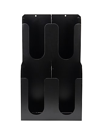 Mind Reader 4 Compartment Multi Section Organizer Black - Office Depot