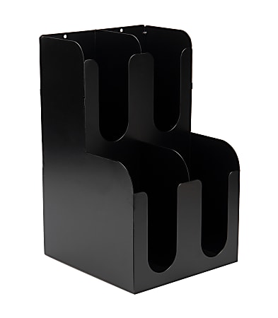 Mind Reader 4 Compartment Multi Section Organizer Black - Office Depot