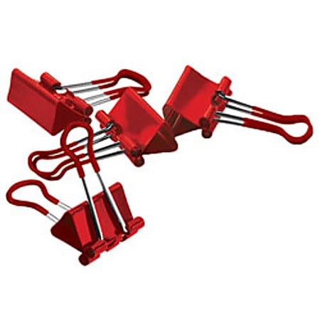 Office Depot Brand Binder Clips Assorted Sizes Red Pack Of 18 - Office ...