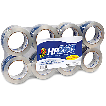 Duck HP260 Packaging Tape 1 78 x 60 Yd. Clear Pack Of 8 Rolls - Office ...