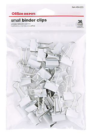 White mini binder clips store