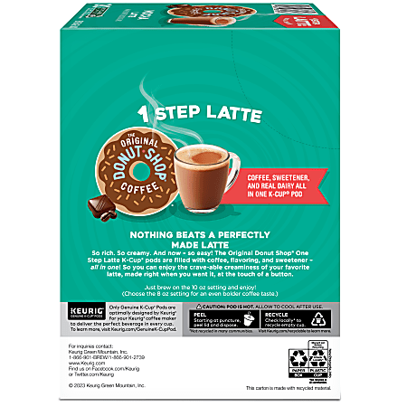 The Original Donut Shop One Step Mocha Latte Keurig Single Serve K Cup ...