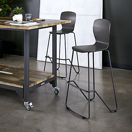 Vari Wood Conference Chair Dark Gray SeatDark Gray Frame - Office Depot