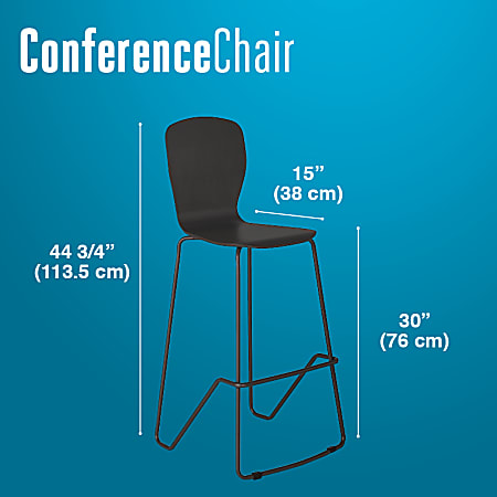 Vari Wood Conference Chair Dark Gray SeatDark Gray Frame - Office Depot
