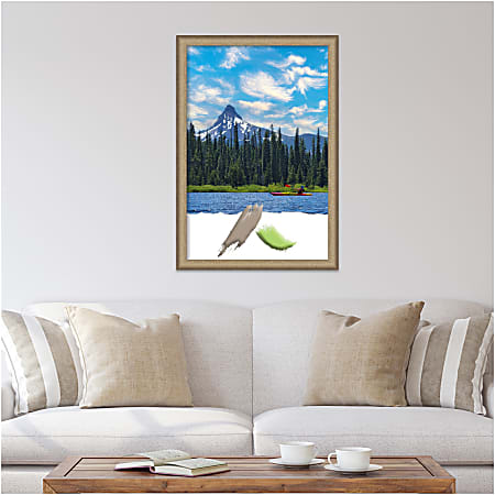 Amanti Art Elegant Brushed Bronze Picture Frame 27 x 39 Matted For 24 x ...