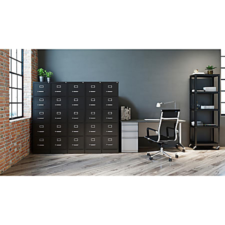 WorkPro 26 12 D Vertical 5 Drawer File Cabinet Black - Office Depot