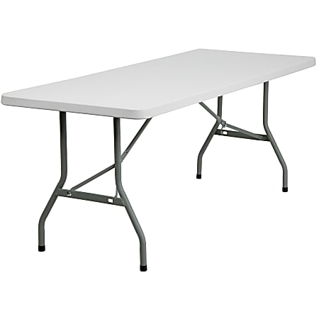 Flash Furniture Kathryn Plastic Folding Table 29 H x 30 W x 72 D ...
