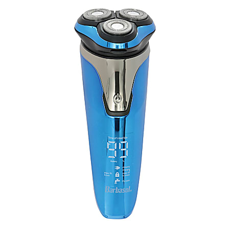 Barbasol Mens Rechargeable WetDry LCD Lithium Rotary Shaver With Pop Up ...