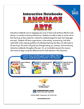 Carson-Dellosa Interactive Language Arts Notebook, Grade 2