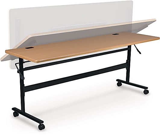 Balt 6024 Rectangular Flipper Table 29 12 H x 60 W x 24 D TeakBlack ...