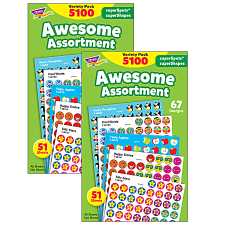 Trend SuperSpots Stickers Awesome Assortment Pack Of 5100 Stickers Set ...