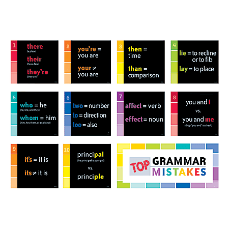 Creative Teaching Press® Top Grammar Mistakes Mini Bulletin Board, 8 3/ ...