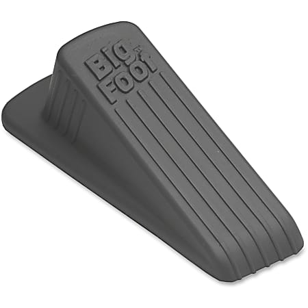 Master Caster Big Foot Doorstop 1 14 H x 2 W x 4 34 D Gray - Office Depot