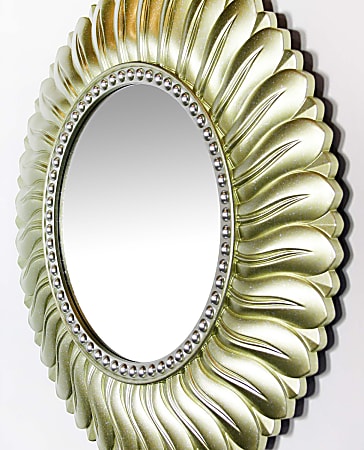 Infinity Instruments Marseille Round Wall Mirror 21 12 H x 21 12 W x 2 ...
