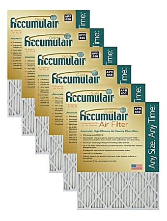 Accumulair Gold Air Filters 24 H x 24 W x 2 D Pack Of 4 Filters ...