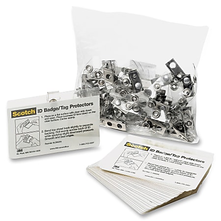 3M Scotch Self Laminating Pouches For Clip Style ID Badges 4 116 x 2 ...