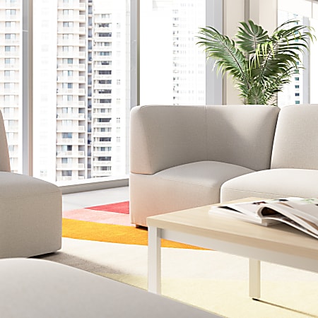 Bush Business Furniture Assemble Modular Corner Lounge Chair Oat Fabric ...